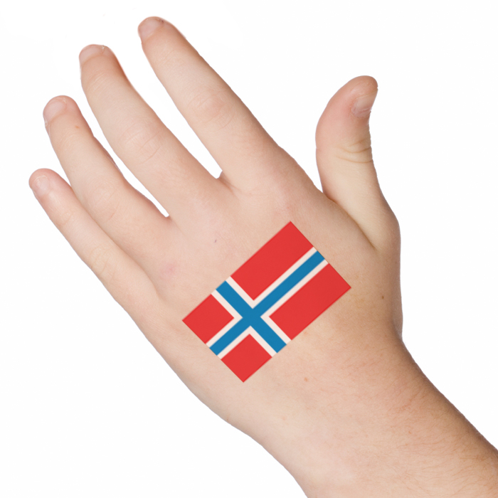 Norway Flag Temporary Tattoo - IndustryPrint Multi Store