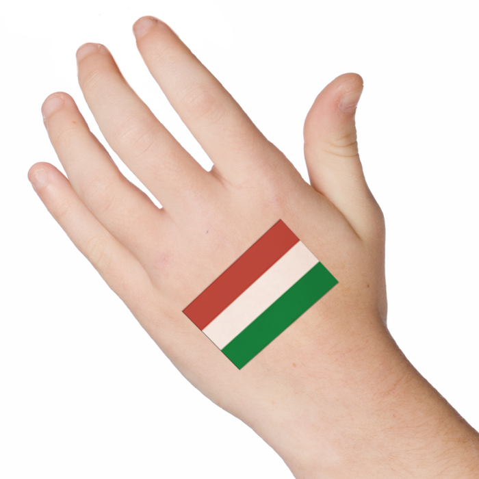 Hungary Flag Temporary Tattoo - IndustryPrint Multi Store