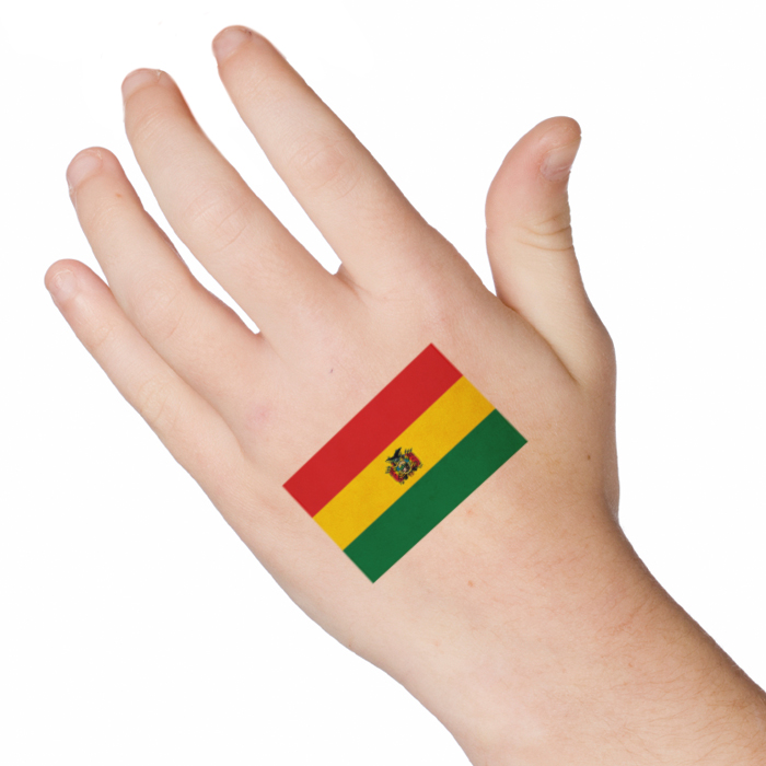 Bolivia Flag Temporary Tattoo - IndustryPrint Multi Store