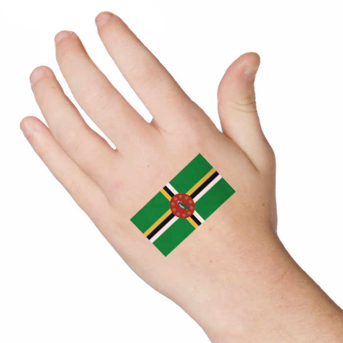 Dominica Flag Temporary Tattoo - IndustryPrint Multi Store