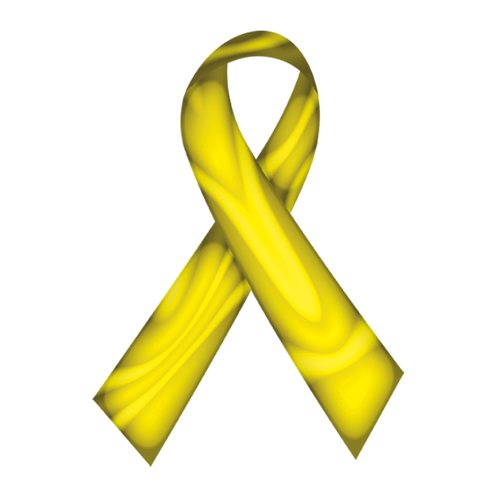 Swirl Yellow Ribbon Temporary Tattoo - IndustryPrint Multi Store