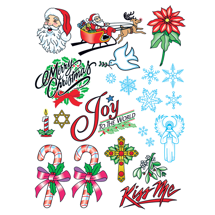 Christmas Joy Set of Temporary Tattoos - IndustryPrint Multi Store
