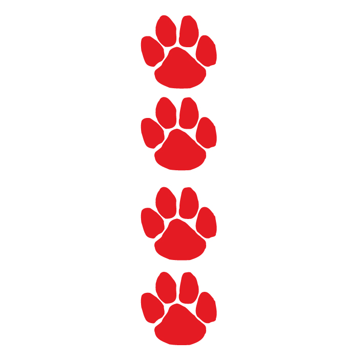 Red Paw Prints Temporary Tattoo Set - IndustryPrint Multi Store