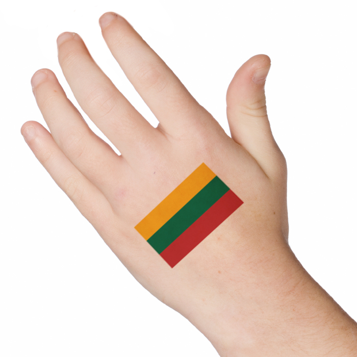 Flag of Lithuania Temporary Tattoo - IndustryPrint Multi Store