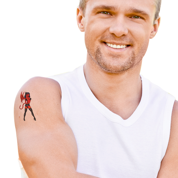 Devil Girl Temporary Tattoo - IndustryPrint Multi Store