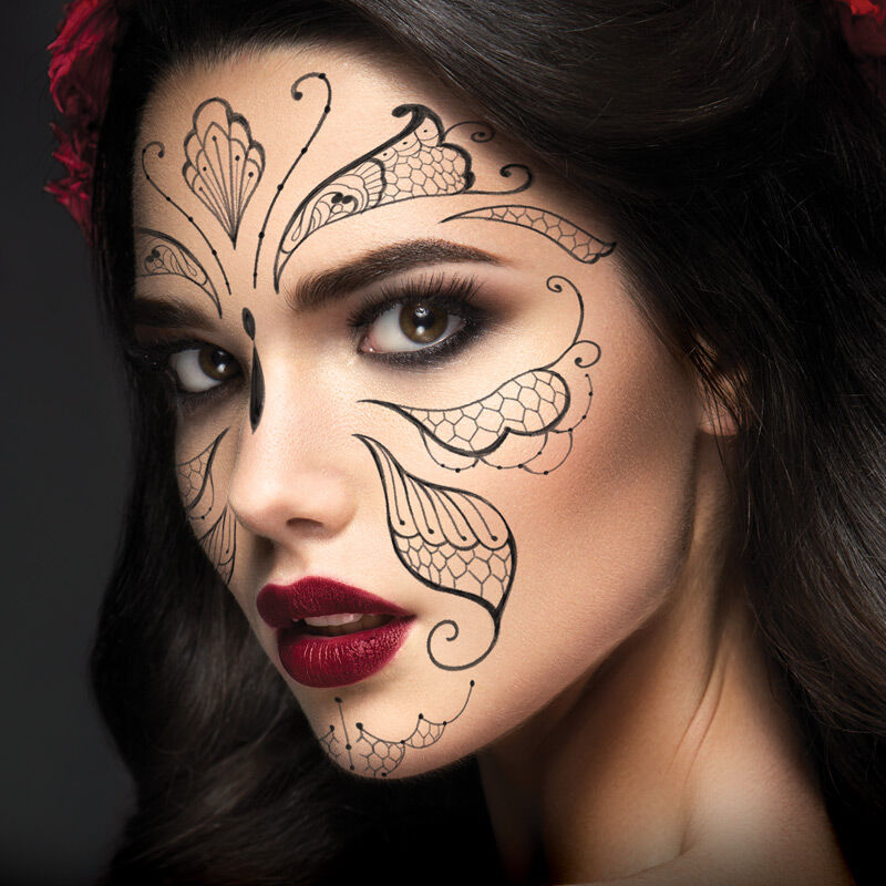 Lace Butterfly Costume Tattoo - IndustryPrint Multi Store