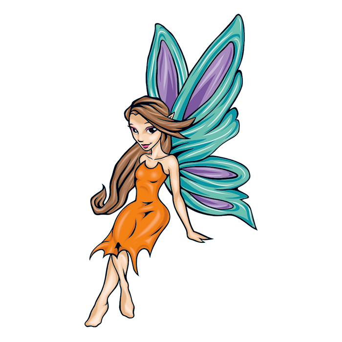 Mythical Cartoon Fairy Temporary Tattoo - IndustryPrint Multi Store