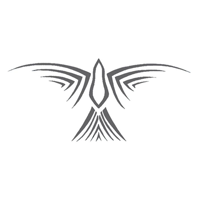Tribal Gray Bird Design Temporary Tattoo - IndustryPrint Multi Store
