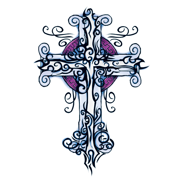 Wicked Midnight Cross Temporary Tattoo - IndustryPrint Multi Store